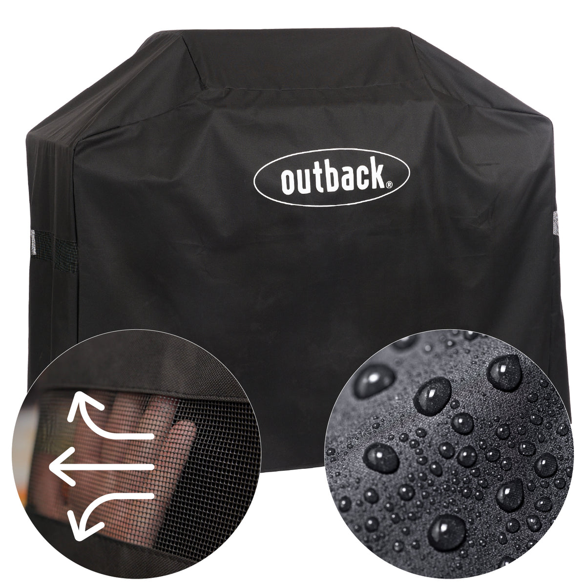 Outback Premium Vented Cover for 6 Burner Meteor / Jupiter / Senator ...