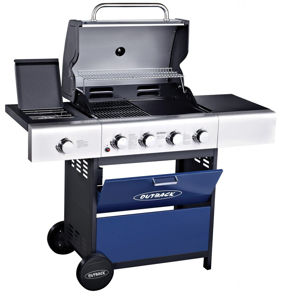 Outback Meteor 4 Burner Blue Gas BBQ Hooded (OUT370699) – BBQOutlet.co.uk